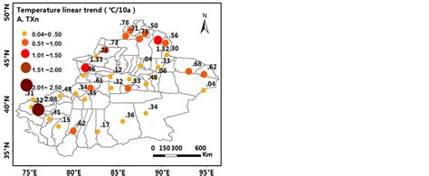 Spatial And Temporal Variations Of Extreme Climate Events In Xinjiang