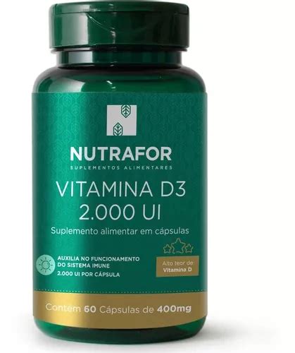 Colecalciferol puro de vitamina D3 2000ui 60 cápsulas MercadoLibre