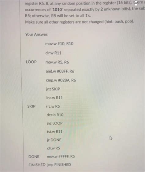 Solved Write An MSP430 Assembly Language Subroutine SEQ To Chegg