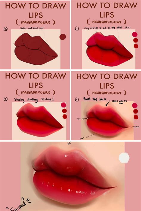 How To Draw Lips Step By Step Instructions For Beginners And Advanced
