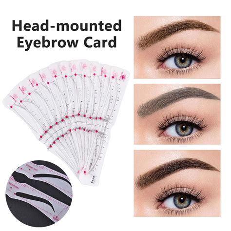 Trendy 12 Styles Thrush Card Kit Reusable Eyebrow Shaper Stencil