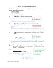 Statistics ProblemSet2 Solutions Pdf Statistics Group Problem Set 2