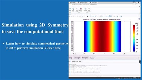 how to simulate using 2d symmetric to save computation time comsol multiphysics tutorial 3