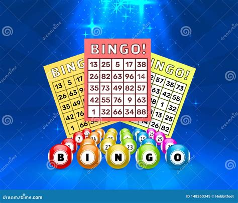 Juego Del Bingo De La Loter a Bolas Con N meros Y Ilustración del