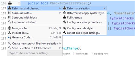 Apply Formatting Rules Jetbrains Rider Documentation