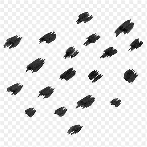 Abstract Black Brush Stroke Set Premium Png Rawpixel
