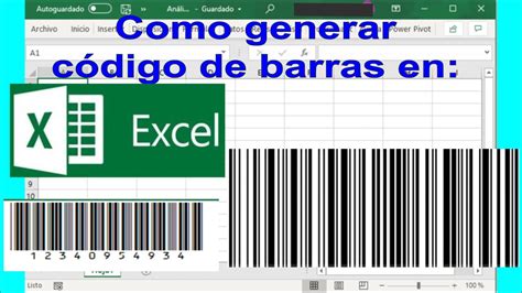 Generar códigos de barra en Excel YouTube