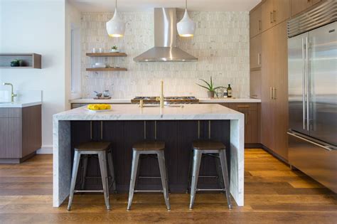 Sleek Kitchens With Waterfall Islands Chairish Blog Sleek Kitchen