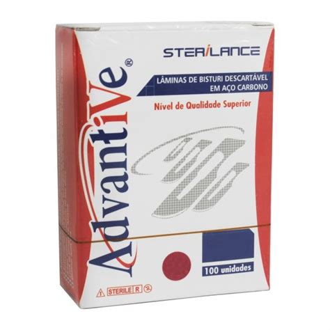 Kit 100 Laminas bisturi Número 12 advantive podologia Submarino