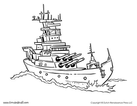 Battleship Coloring Page Tim S Printables