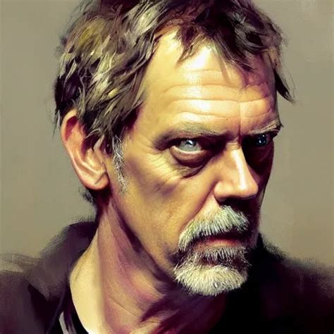 Face Protrait Of Hugh Laurie Jeremy Mann Painting Stable Diffusion