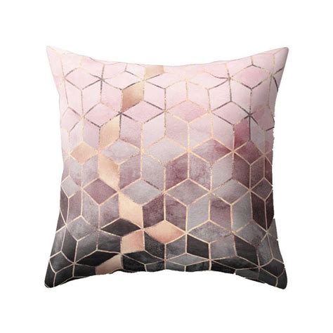 Nordic Style Geometric Cushion Cover Polyester Pillow Case Black And