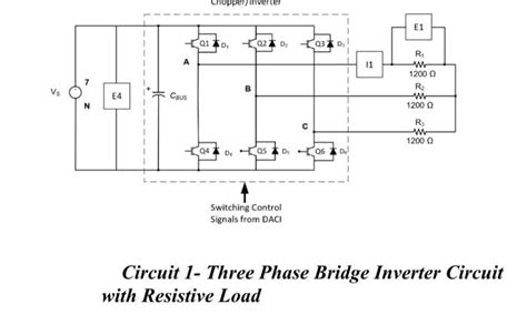 Solved Circuit 1 Three Phase Bridge Inverter Circuit With Chegg
