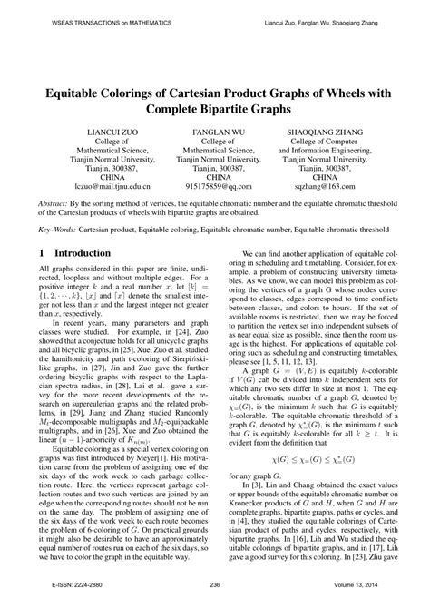 [pdf] equitable colorings of cartesian product graphs of wheels with complete bipartite graphs