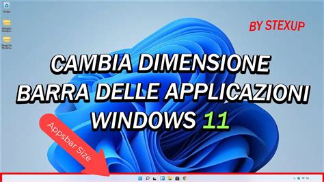Cambiare Dimensione Alla Barra Delle Applicazioni In Windows Youtube