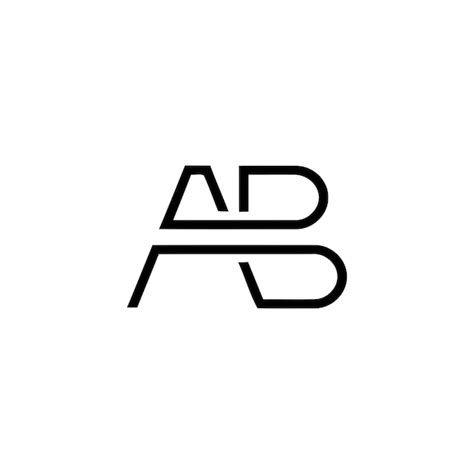 Diseño de logo ab Vector Premium