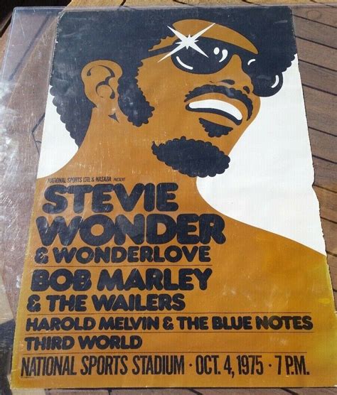 Stevie Wonder Jamaica Concert Poster Bob Marley Third World