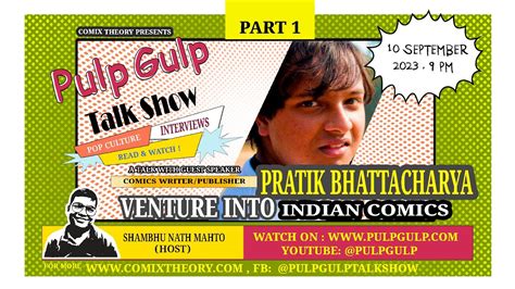Pratik Bhattacharya Chitragaatha Comics In Pulp Gulp Talk Show Venture