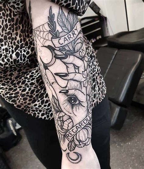 70 Witchy Tattoos To Activate Your Magical Power Feminine Tattoos