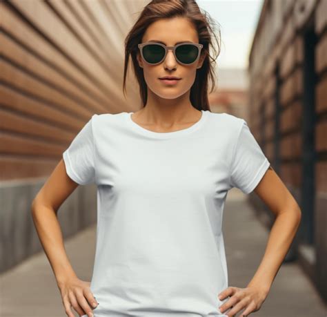 Premium AI Image Blank TShirt Mockup White Shirt Mockup Bella Canvas