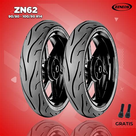 Jual Paket Ban Motor Matic ZENEOS ZN62 90 80 100 80 Ring 14