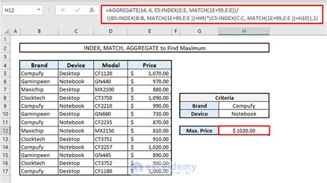 INDEX MATCH And MAX With Multiple Criteria In Excel ExcelDemy