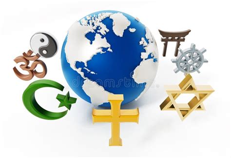 Símbolos de la religión ilustración del vector Ilustración de