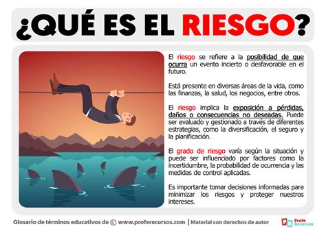Qu Es El Riesgo Definici N De Riesgo