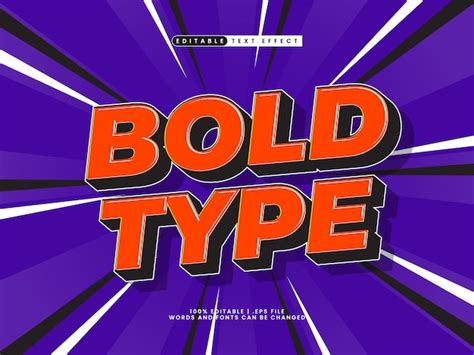Efecto De Texto Editable En Negrita Vector Premium