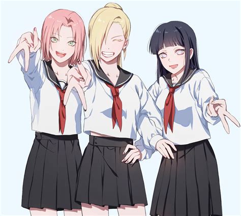Hinata Sakura And Ino Hinata Hyuga Wallpaper 44384629 Fanpop