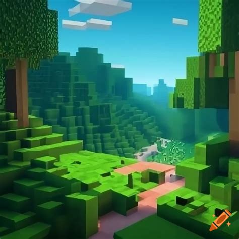 Minecraft Landscape On Craiyon