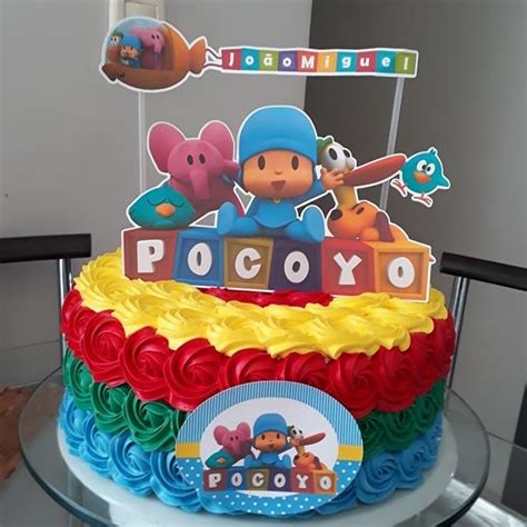 Topo de bolo pocoyo para editar e imprimir grátis Festa Free
