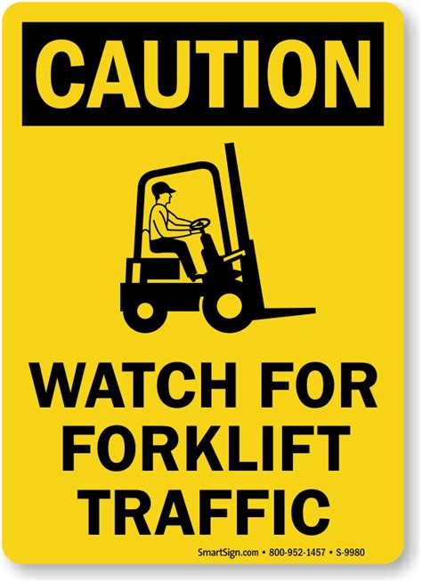 Watch For Forklift Traffic Caution Sign SKU S 9980 MySafetySign
