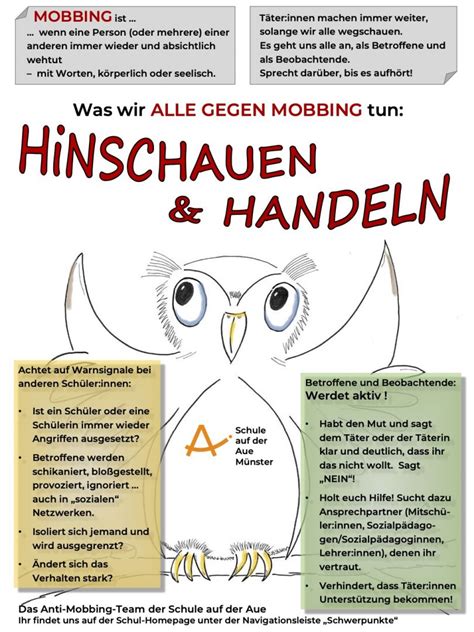 Mobbing Prävention Schule auf der Aue