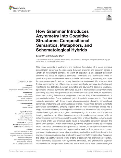 pdf how grammar introduces asymmetry into cognitive structures compositional semantics