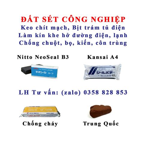 Keo chít mạch tủ điện đất sét công nghiệp Kansai A4 Nitto Neoseal B 3