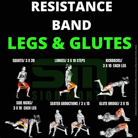 Printable Resistance Band Leg Workouts