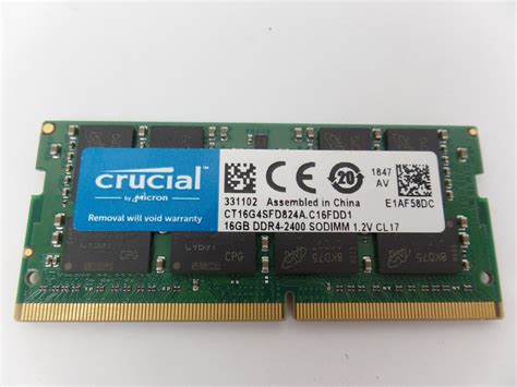 Crucial Gb Ddr Ct G Sfd A C Fdd Sodimm Ram Laptop Memory