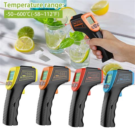 Thermometre Pistolet à température infrarouge sans contact avec LCD et