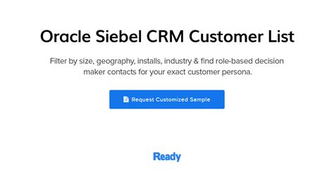 List Of Oracle Siebel Crm Customers