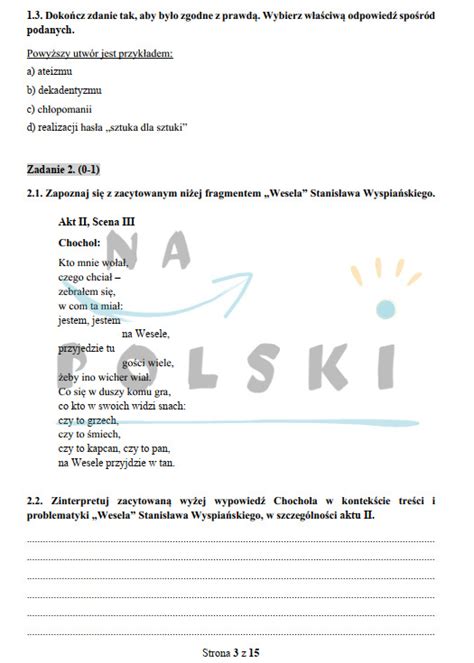Młoda Polska test historycznoliteracki Na Polski
