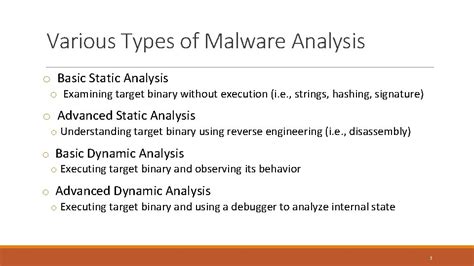 4 basic dynamic analysis malware analysis 1 what