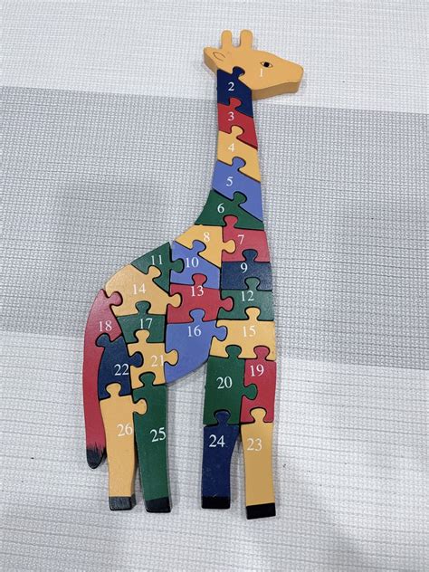 Wooden Giraffe Puzzle Hobbies Toys Toys Games On Carousell