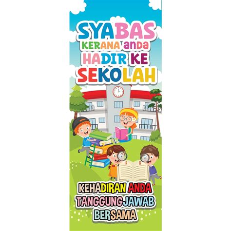 BUNTING SET KELAS SELAMAT DATANG KE KELAS SYABAS HADIR KE SEKOLAH