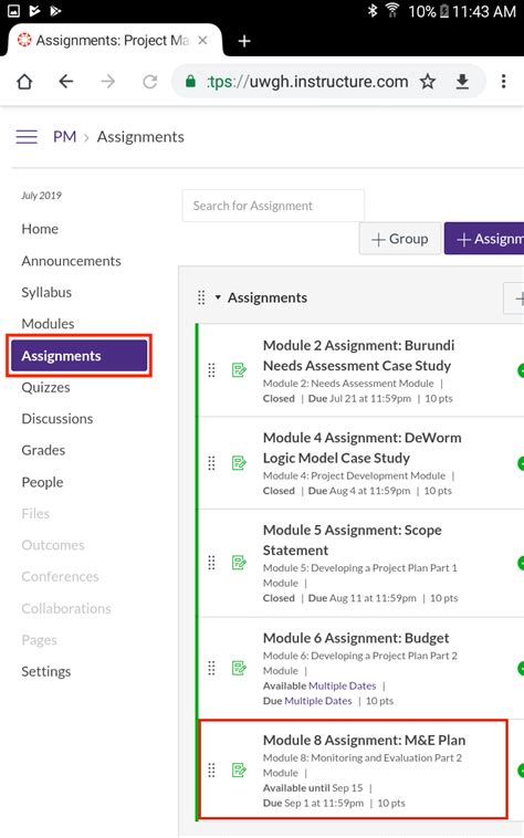 how to upload a file as an assignment submission using an android device
