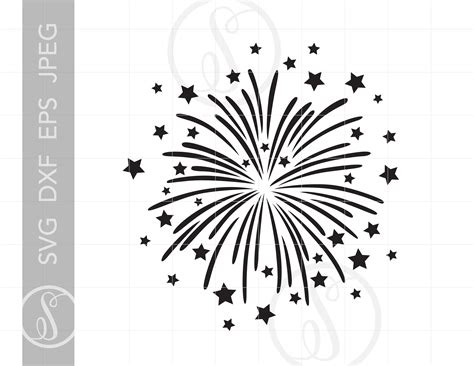 Fireworks SVG Fireworks Clipart Fireworks Silhouette Cut Etsy