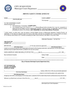 City Of Houston Municipal Courts Department City Of Houston Municipal