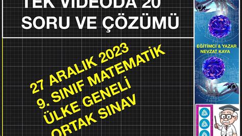 Sinif Matemat K Ortak Sinav Tek V Deoda Soru Ve Z M