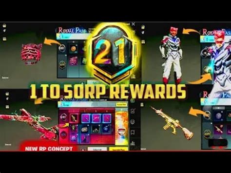 Month 21 Royal Passes 1 To 50 Rewards M19 Royal Pass 1 To 50 Rp PUBG