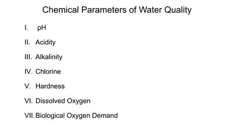 Water Quality Parameters PPT
